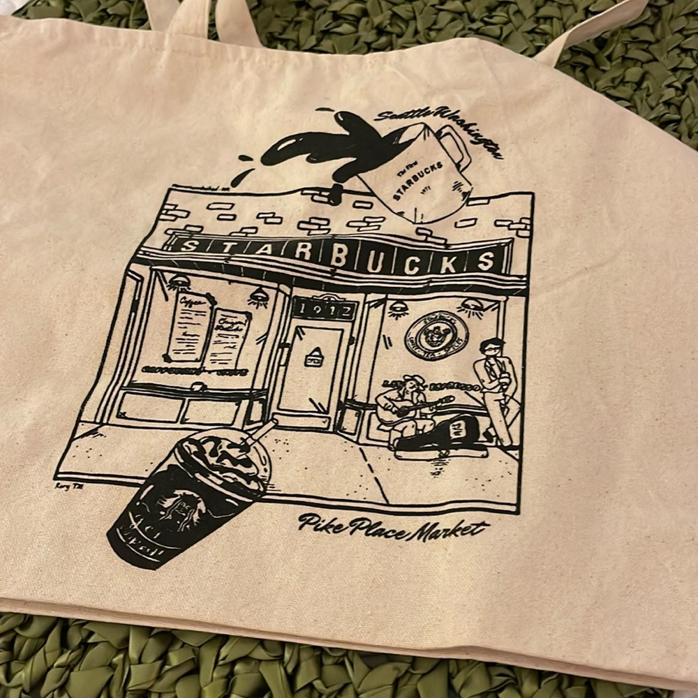 Starbucks Canvas Bag, Original Location In Pike Place… - Gem